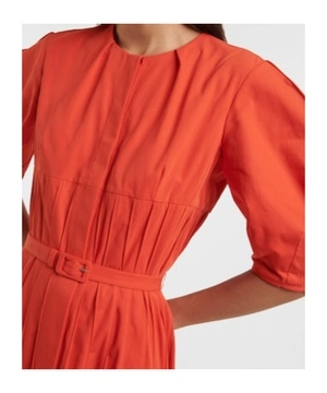 Gabriela Hearst Caden Puff Sleeve Midi Dress