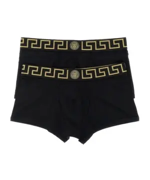 Versace Two-pack Boxer Briefs - Black