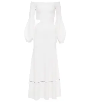 Gabriela Hearst Off-the-shoulder Midi Dress - White
