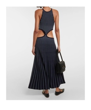 Gabriela Hearst Striped Hollow Dress