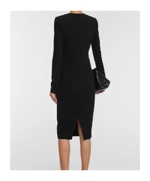Victoria Beckham Long-sleeved Midi Dress