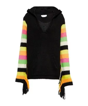Gabriela Hearst Striped Knit Hoodie - Black
