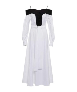 Gabriela Hearst Elias Off-shoulder Cotton Midi Dress - White