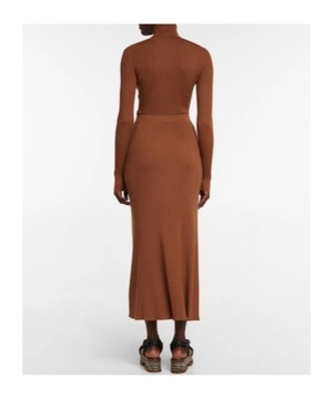 Gabriela Hearst Ribbed High-waisted Midi Skirt