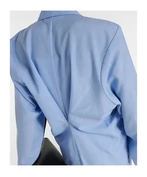 Victoria Beckham Shawl Virgin Wool Shirt