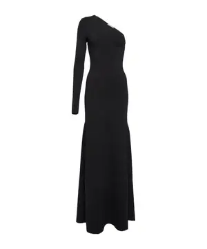 Victoria Beckham Knitted One-shoulder Dress - Black
