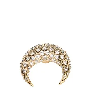 MARINE SERRE Rhinestone Decorated Single Earring - Golden