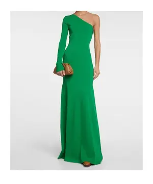 Victoria Beckham Knitted One-shoulder Maxi Dress