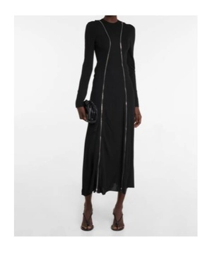 Victoria Beckham Zipper Embellished Maxi Dress