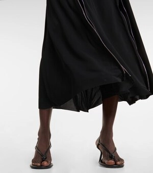 Victoria Beckham Zipper Embellished Maxi Dress