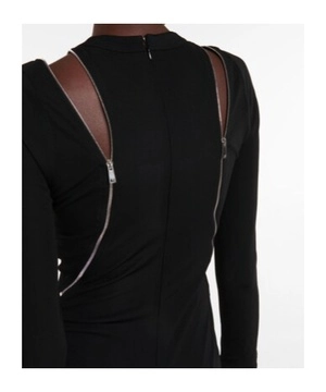 Victoria Beckham Zipper Embellished Maxi Dress