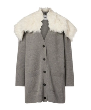 JIL SANDER Wool, Cotton, And Cashmere-blend Cardigan - Gray