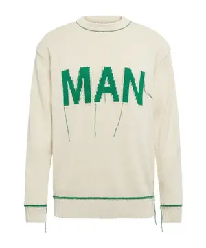 Junya Watanabe Crew Neck Long-sleeved Sweater - White