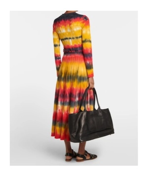 Gabriela Hearst Ella Tie-dye Cashmere And Silk Maxi Skirt - Red