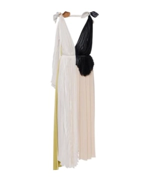 Victoria Beckham Pleated Long Dress - White