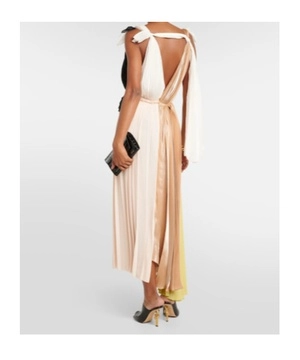Victoria Beckham Pleated Long Dress