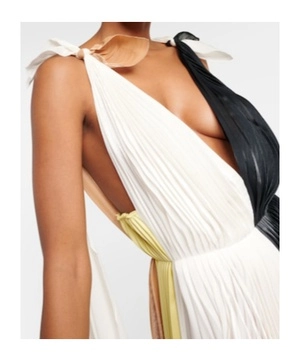 Victoria Beckham Pleated Long Dress