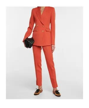 Gabriela Hearst Feather-embellished Sequined Straight-leg Trousers