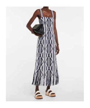 Gabriela Hearst Daria Tassel Knitted Wool Maxi Dress