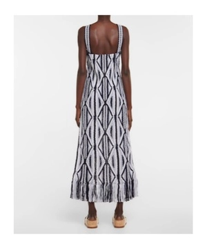 Gabriela Hearst Daria Tassel Knitted Wool Maxi Dress