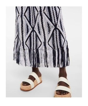 Gabriela Hearst Daria Tassel Knitted Wool Maxi Dress