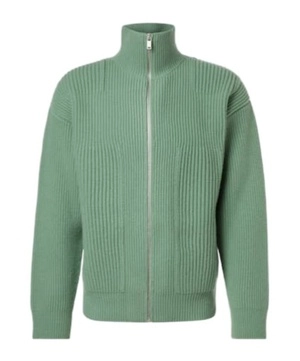 JIL SANDER Wool Zip-up Cardigan - Green