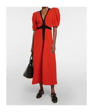 Gabriela Hearst Luz Wool Crepe Midi Dress