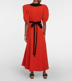 Gabriela Hearst Luz Wool Crepe Midi Dress