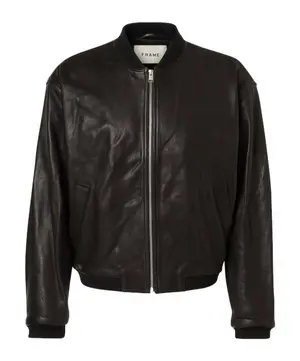 FRAME Zip-front Leather Jacket