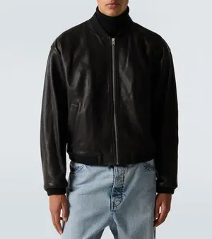 FRAME Zip-front Leather Jacket