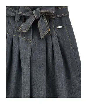Monnalisa Belted Pleated Trousers