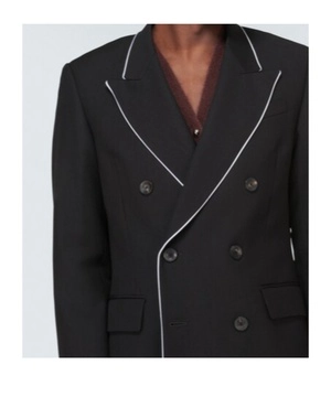 WALES BONNER Rise Double-breasted Wool Blazer
