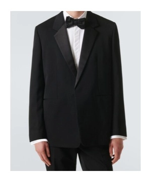 JIL SANDER Satin-trimmed Wool Blazer