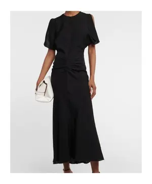 Victoria Beckham Short-sleeved Crepe Dress