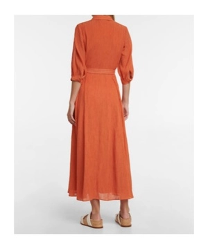 Gabriela Hearst Andy Pleated Cotton And Silk Shirt Midi Dress