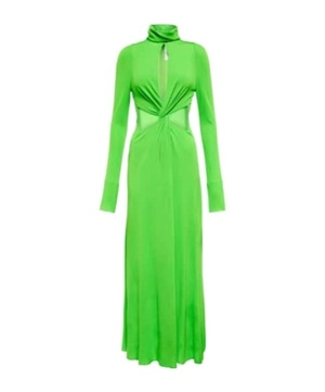 Victoria Beckham Openwork Knit Midi Dress - Green