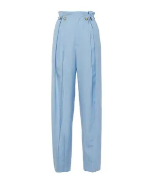Victoria Beckham Pleated Tapered Trousers - Blue