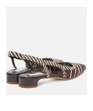 Gabriela Hearst Perro Braided Leather Slingback Pumps - Brown