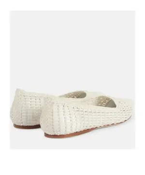 Gabriela Hearst Milos Woven Leather Ballet Flats