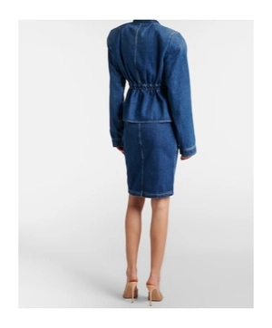 NENSI DOJAKA Gathered Denim Jacket