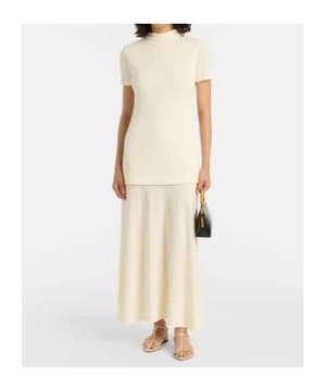 JIL SANDER Layered Crêpe Maxi Dress