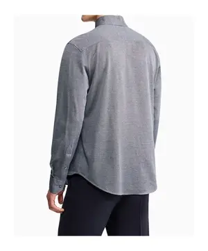Giorgio Armani Geometric-print Long-sleeve Shirt