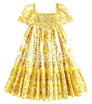 Dolce & Gabbana Printed Cotton Poplin Dress
