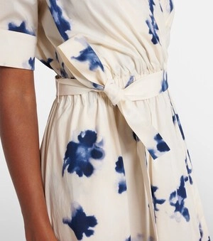 Altuzarra Floral Cotton-blend Midi Dress - White
