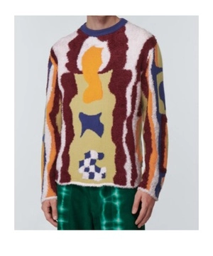 THE ELDER STATESMAN Crew Neck Knit Sweater