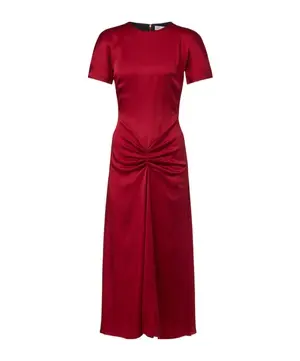 Victoria Beckham Short Sleeve Dress - Red