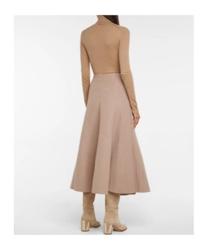 Gabriela Hearst Maureen High-waisted Pleated Midi Skirt