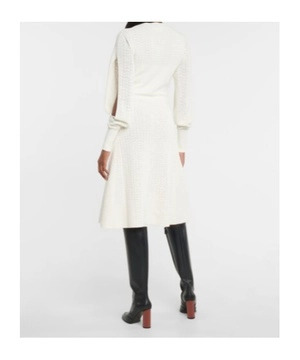 Victoria Beckham Openwork Knit Midi Dress