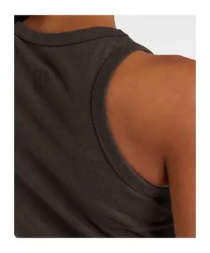 Magda Butrym Knotted Cotton And Silk Tank Top - Grey