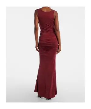 VIVIENNE WESTWOOD Draped Jersey Maxi Dress - Red